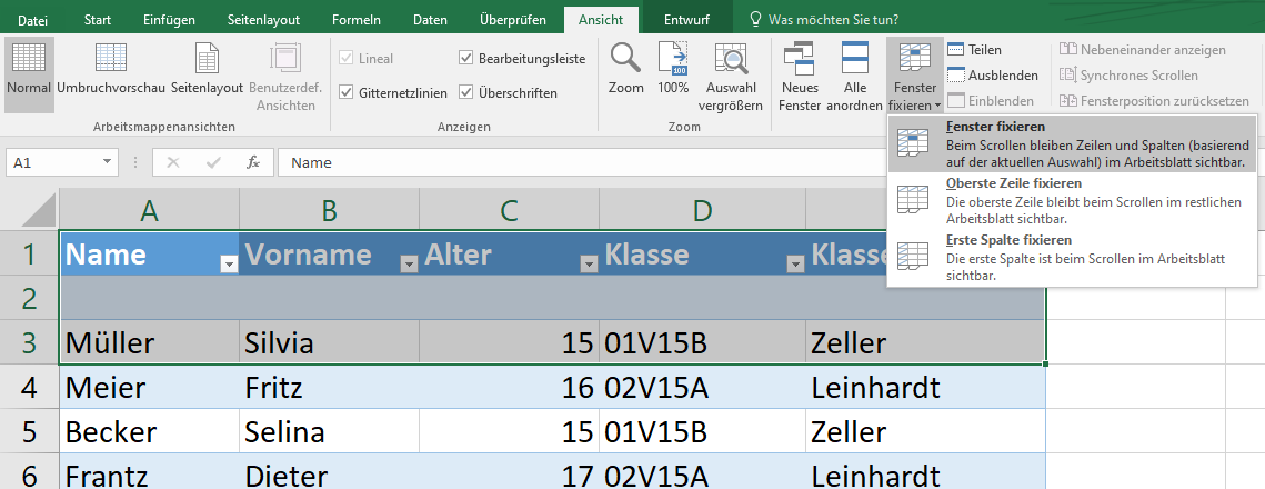Excel: Zeile fixieren – hier finden Sie die Funktion - Tech-Aktuell