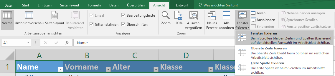 Excel: Zeile fixieren – hier finden Sie die Funktion - Tech-Aktuell